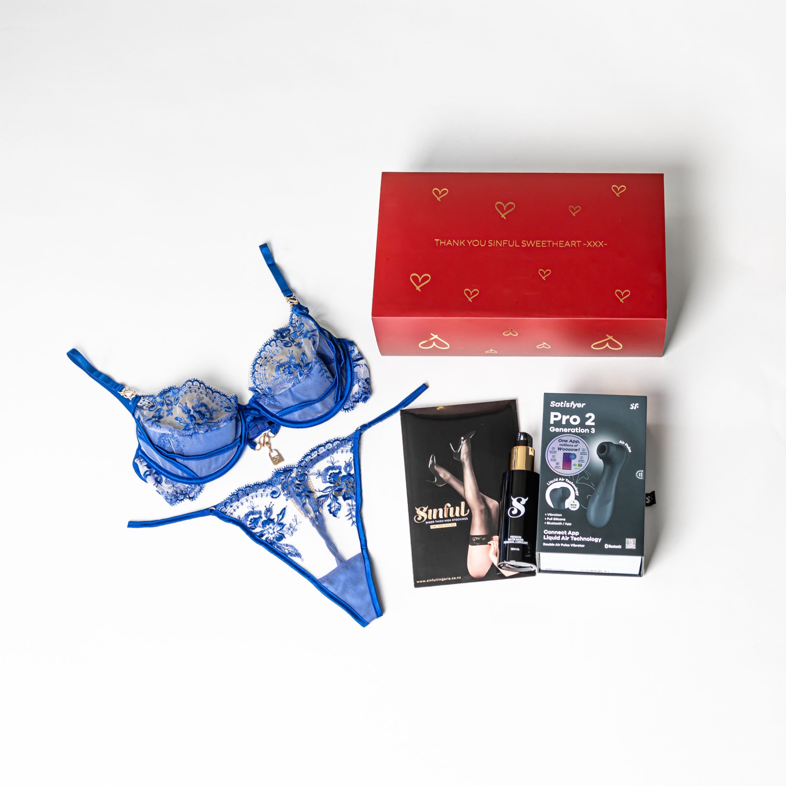 Premium Gift Box | Blue – Sinful Lingerie and Intimates